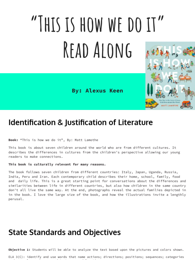 "This Is How We Do It" Read Along | PDF | Reading Comprehension | Cognition