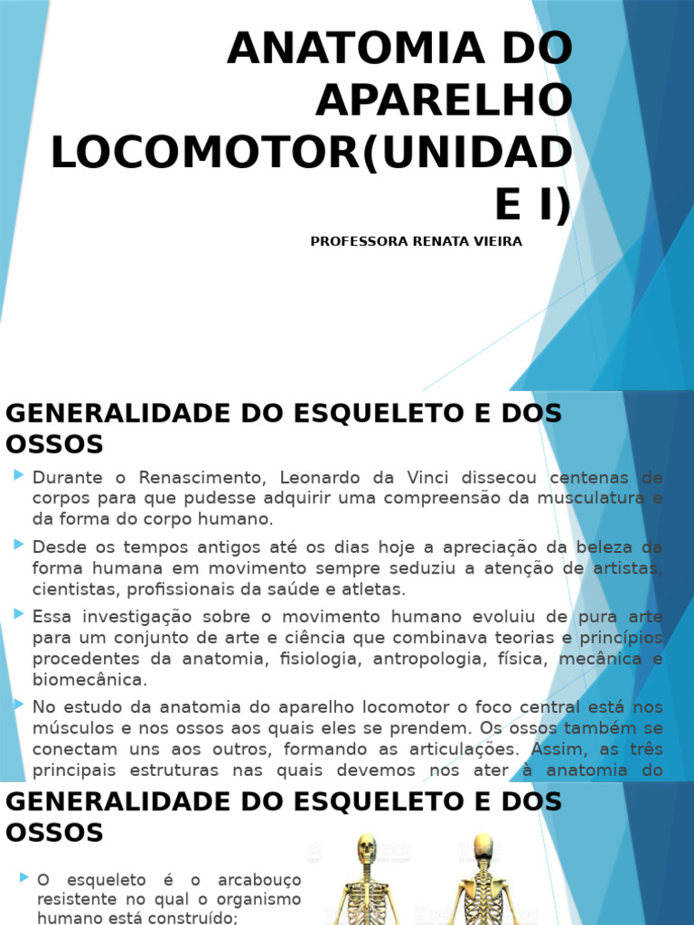 Anatomia Do Aparelho Locomotor (Unidade I) | PDF | Esqueleto | Osso