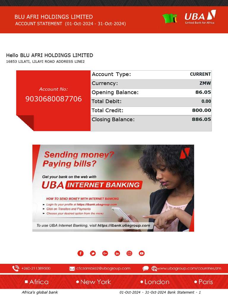 My Bank Statement - Afri | PDF