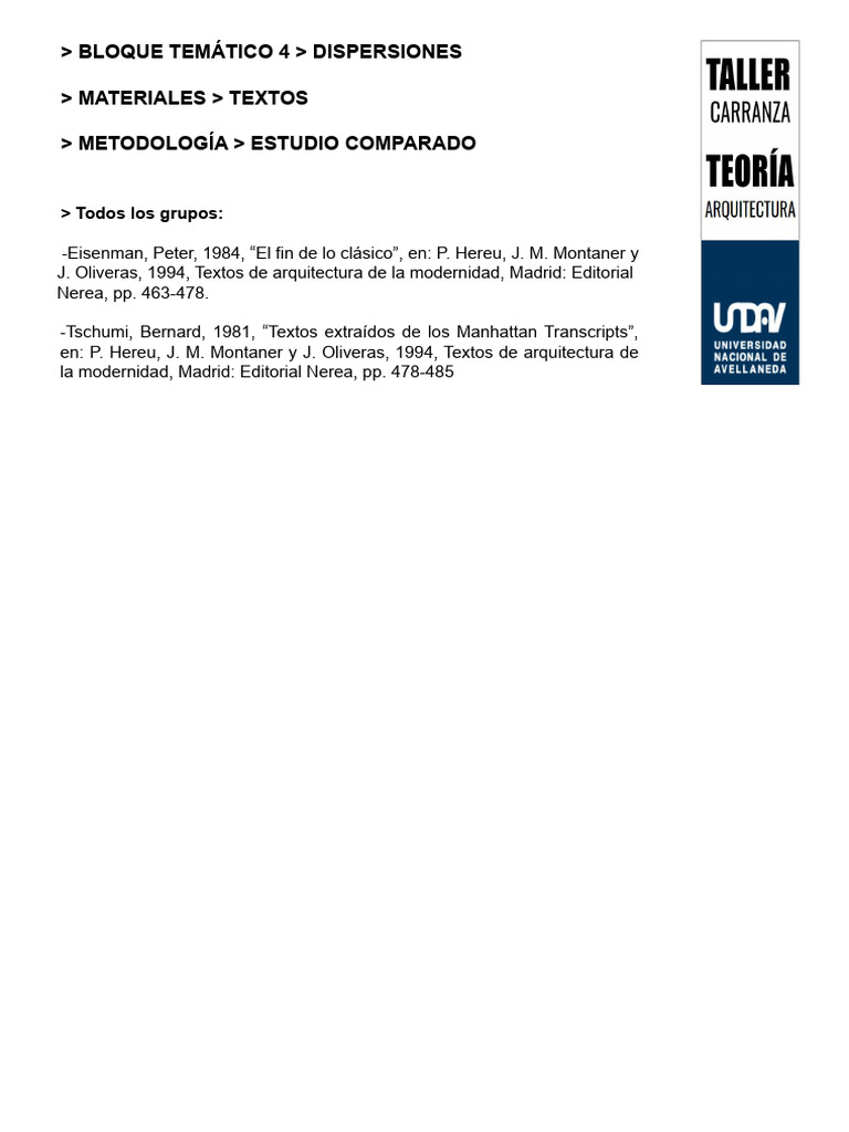 Bloque Tematico - FRAGMENTOS - 2024 - 1C | PDF | Arte