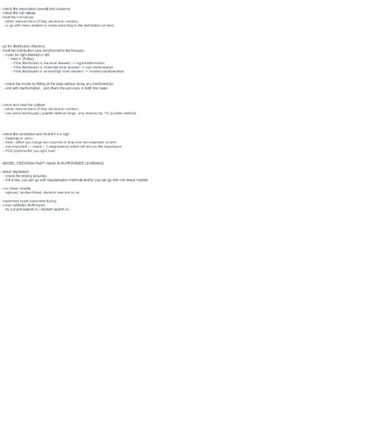 AMA - Regression Important Points | PDF