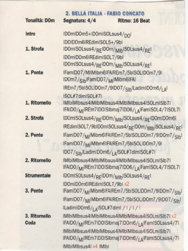 Bell Italia - Fabio Concato | PDF