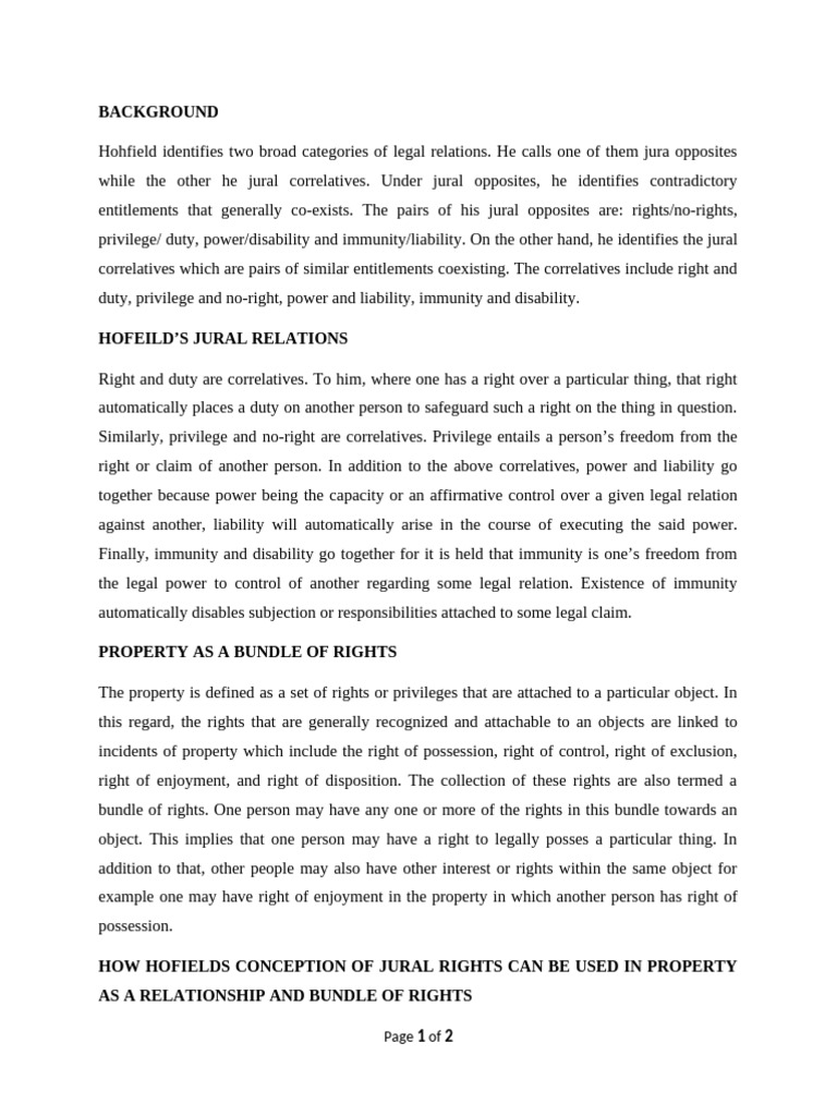Jural Relations | PDF | Property | Rights