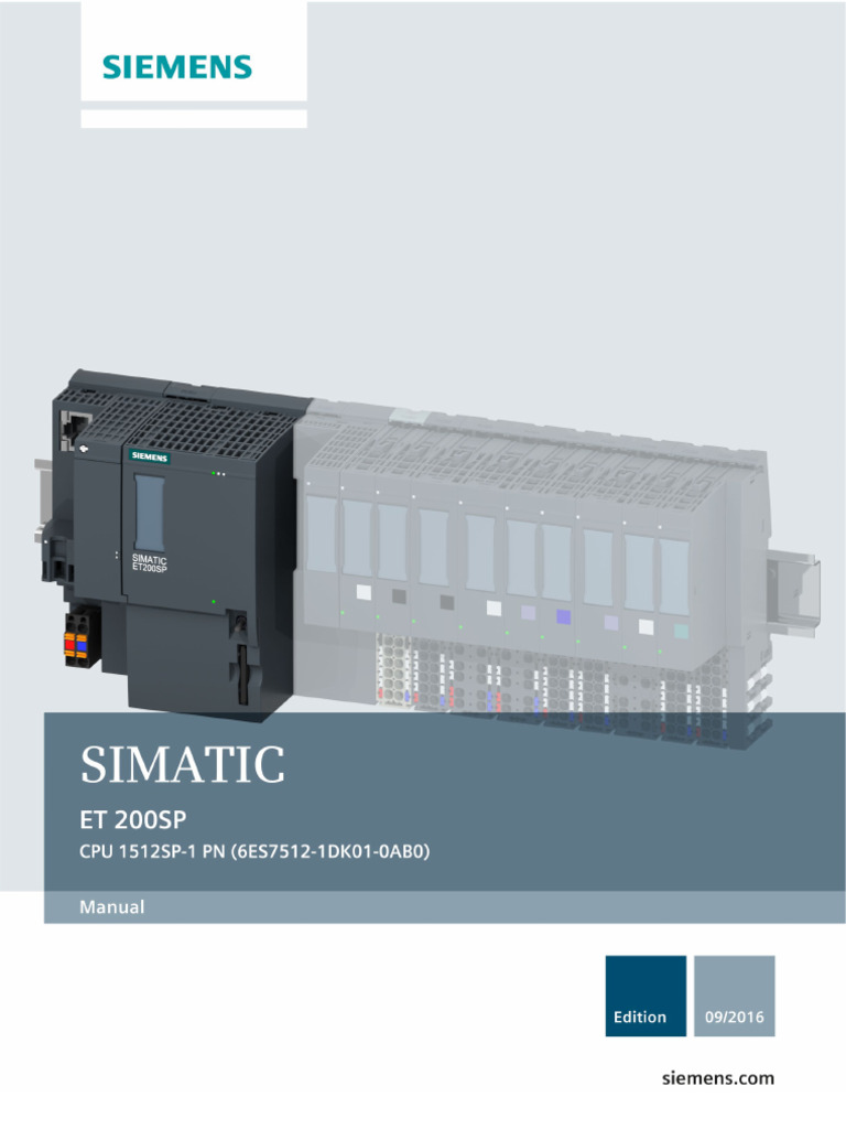 Et200sp Cpu1512sp 1 PN Manual en-US en-US | PDF | Computer Network ...