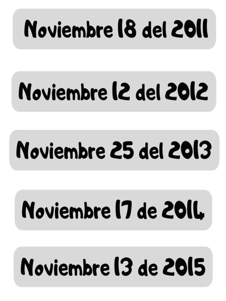 Fechas Albums | PDF