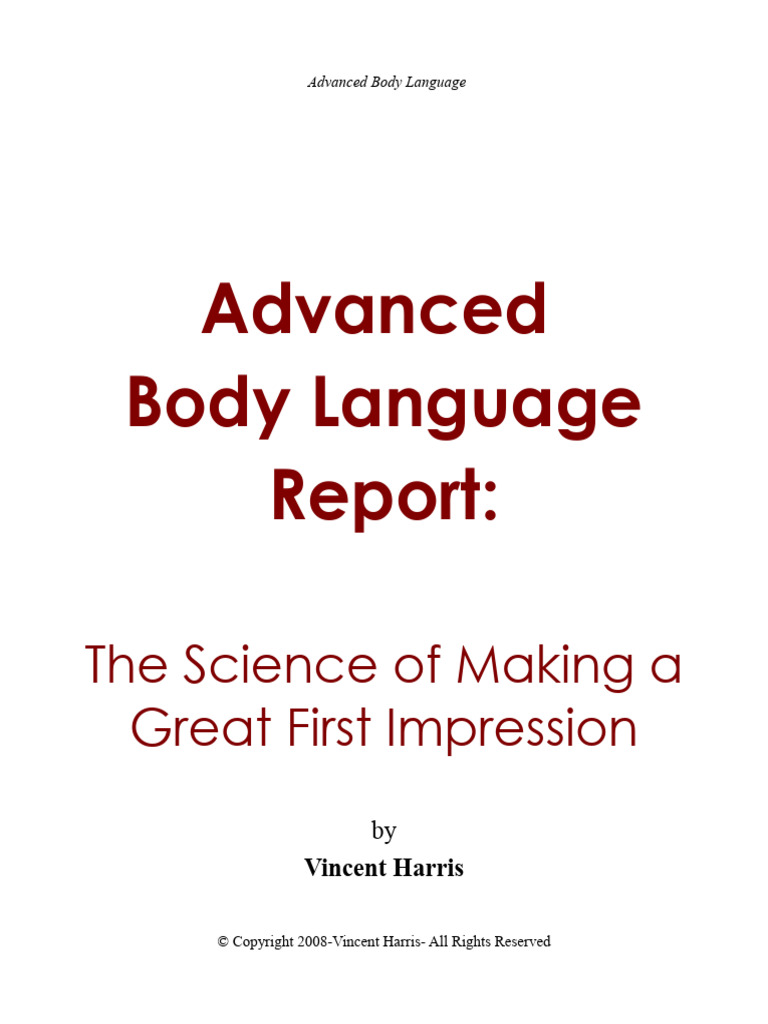 Advanced Body Language First Impressions | PDF | Smile | Body Language