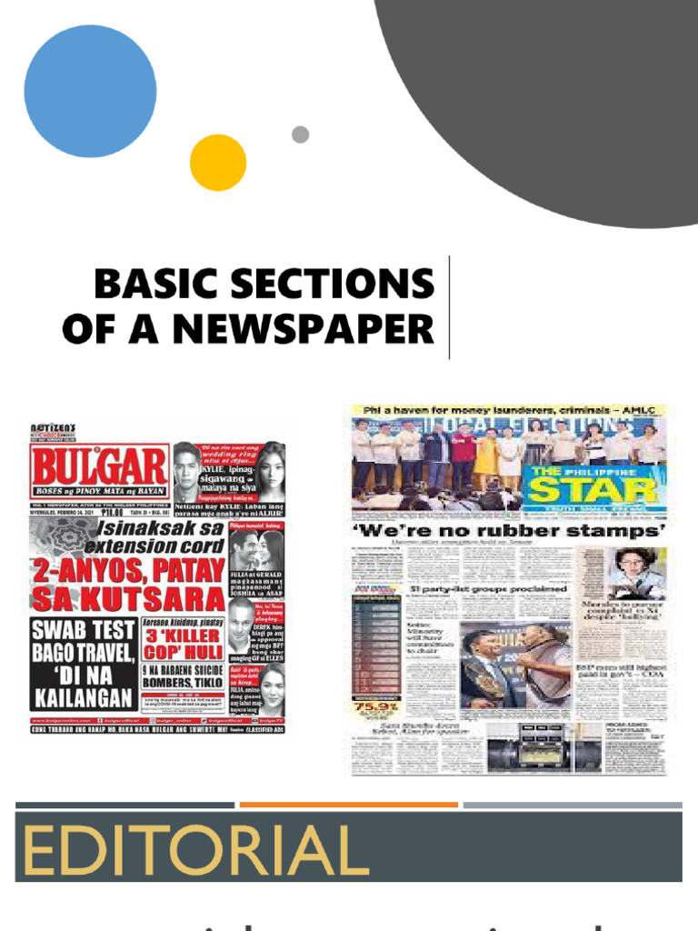 q4 Features of Newspaper and News | PDF