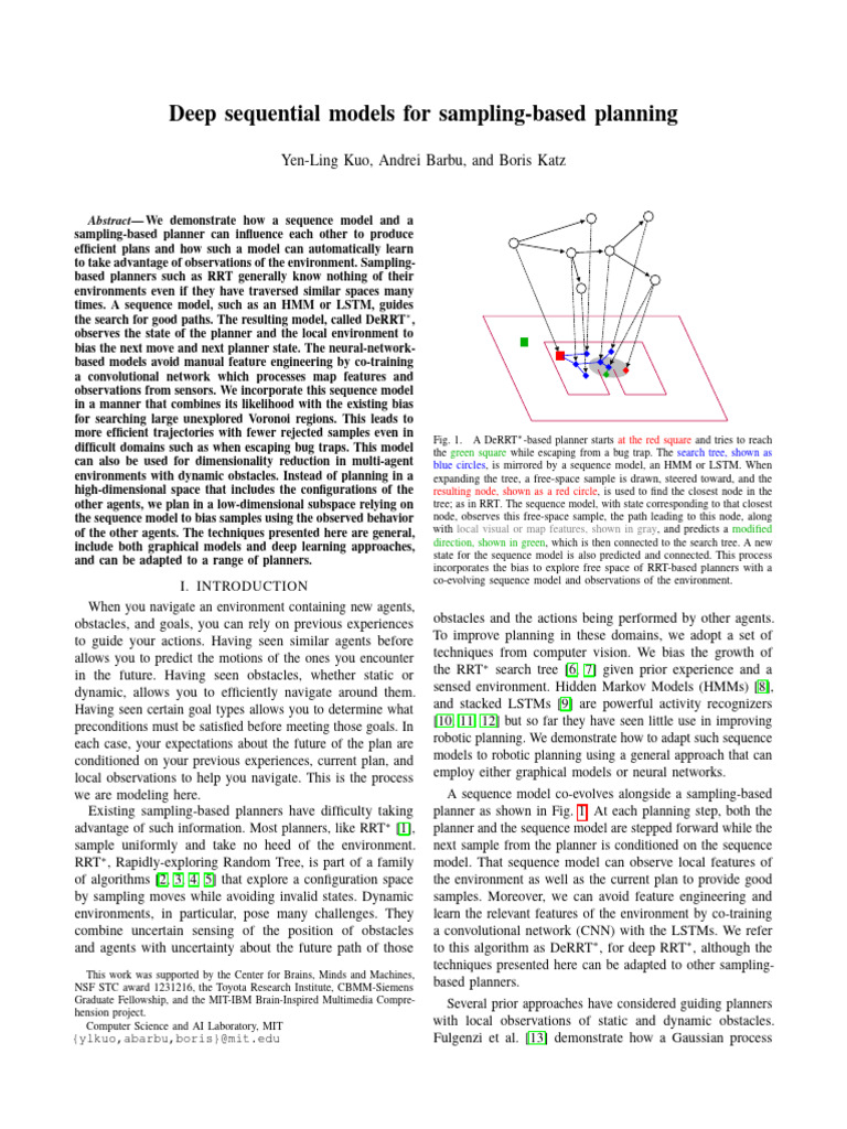 Deep Sequential Models For Sampling-Based Planning | PDF | Artificial Neural Network | Applied ...