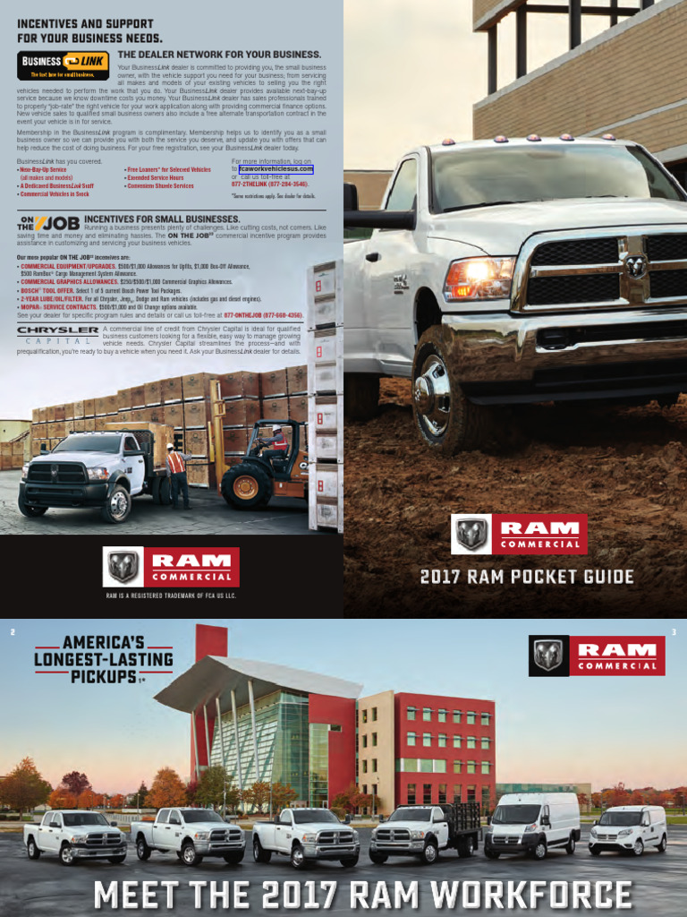 17 - US 17MY Ram Commercial Spec Insert - Ebrochure | PDF | Horsepower ...