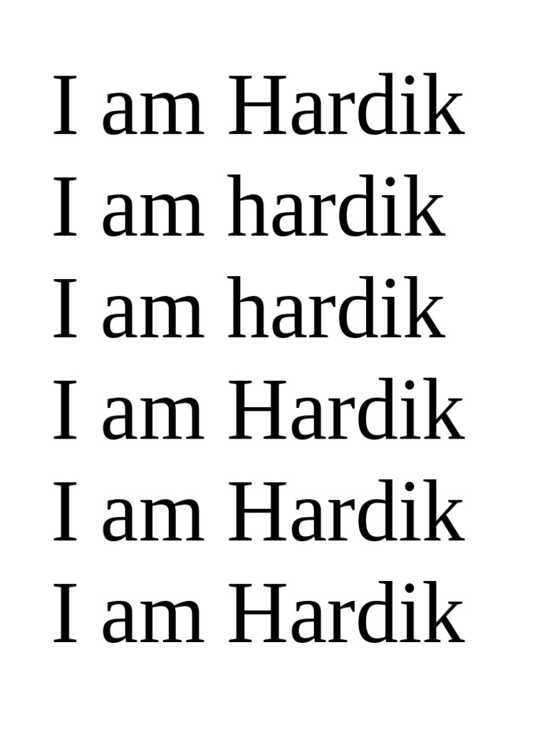 I Am Hardik | PDF