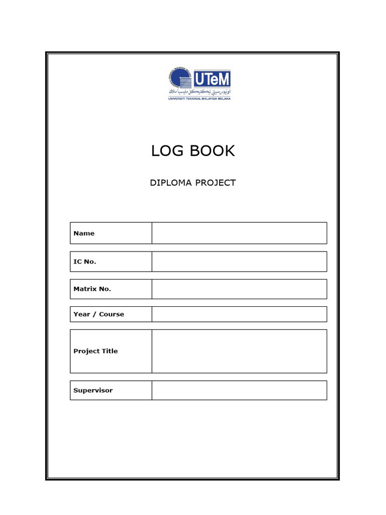 DP - Log Book Cover | PDF