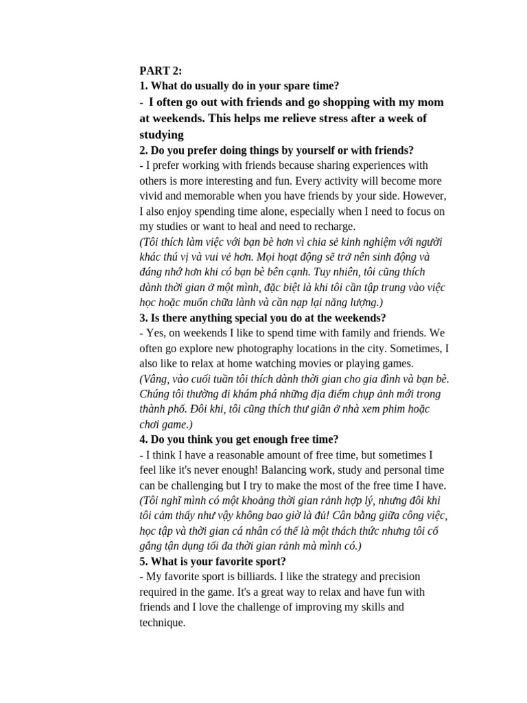 Speaking 7 | PDF