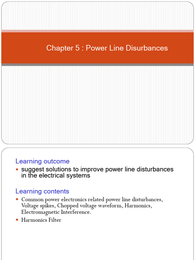 Power Line Disturbances | PDF | Capacitor | Power Electronics