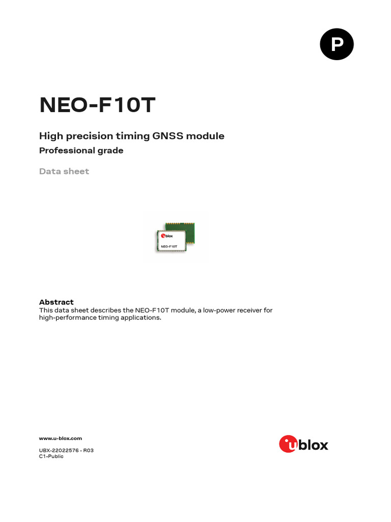 NEO-F10T DataSheet UBX-22022576 | PDF | Electrical Resistance And Conductance | Global ...