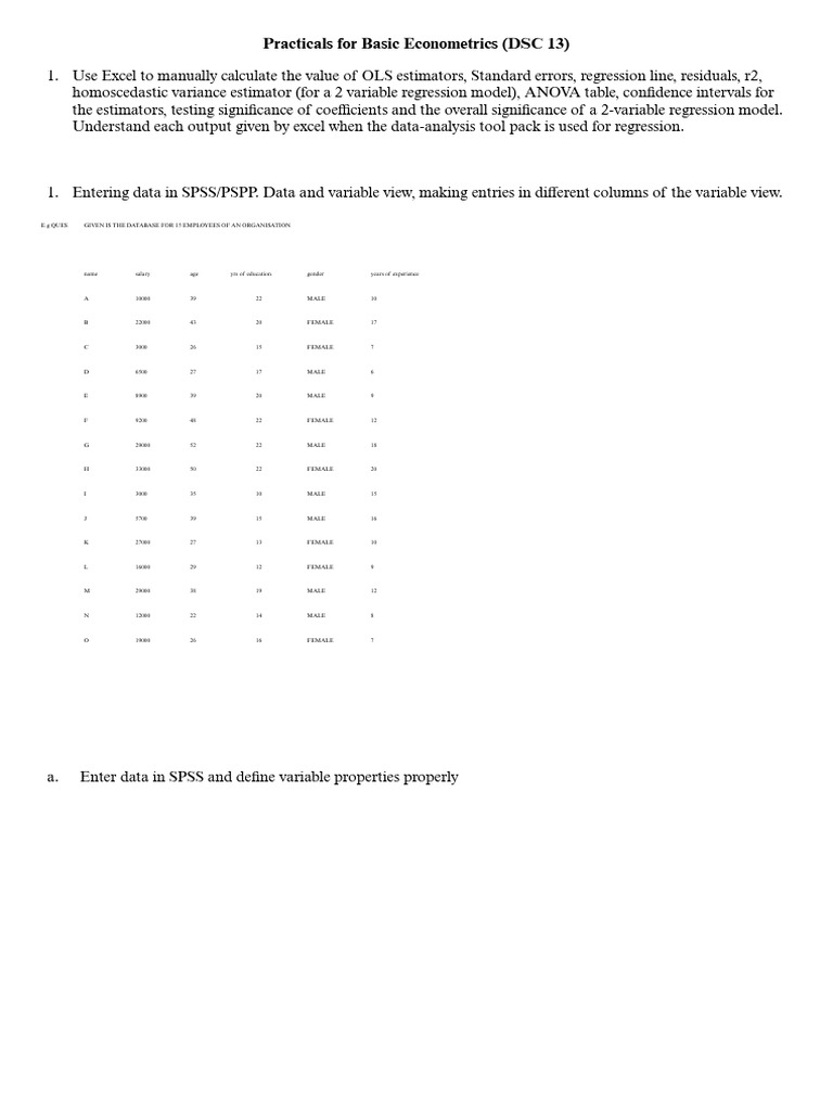 Practicals For Basic Econometrics-2.Docx 20241118 002851 0000 | PDF ...