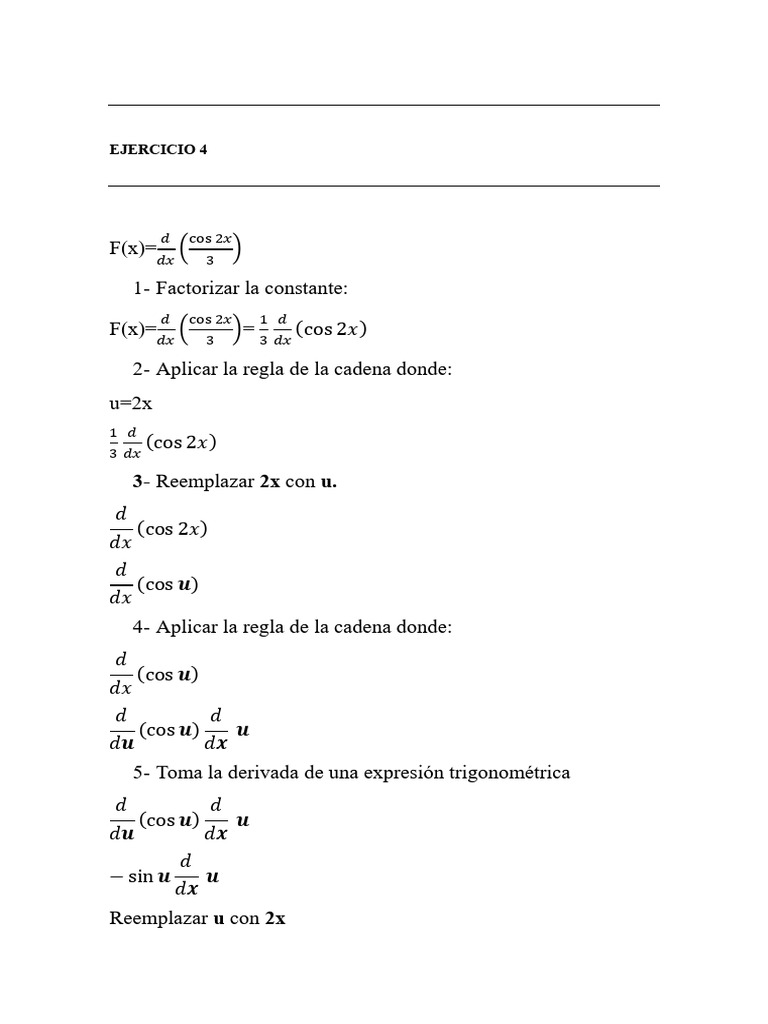 ejercicios derivadas | PDF | Calculo diferencial | Matemáticas