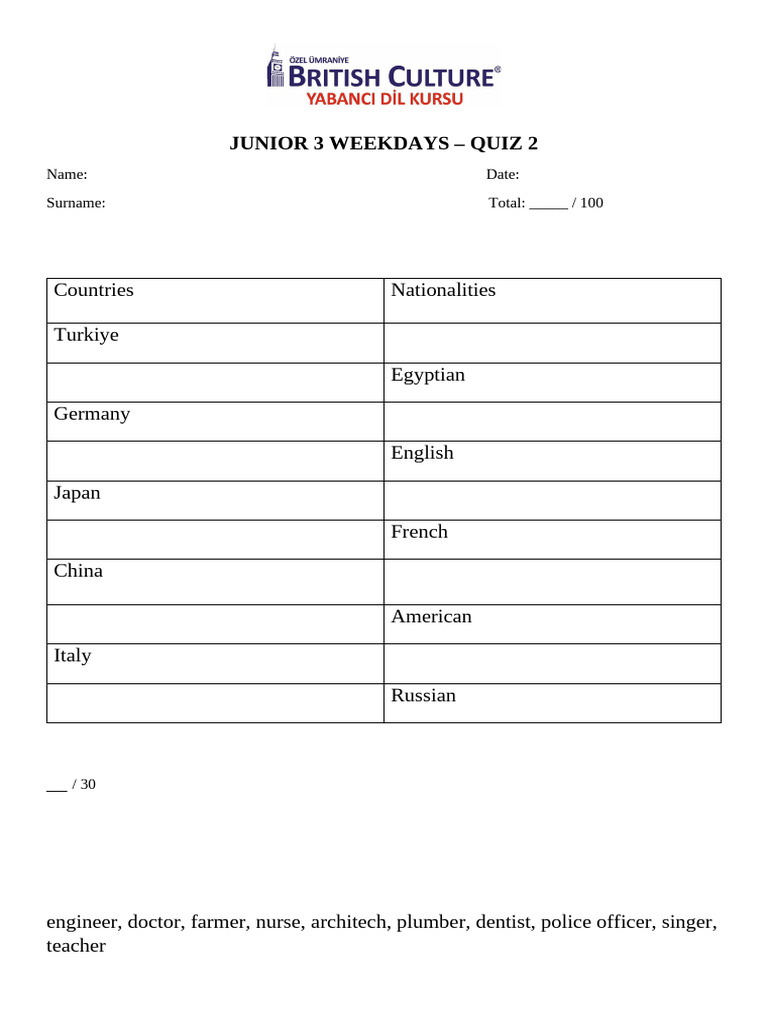 Junior Quiz Formati Pdf