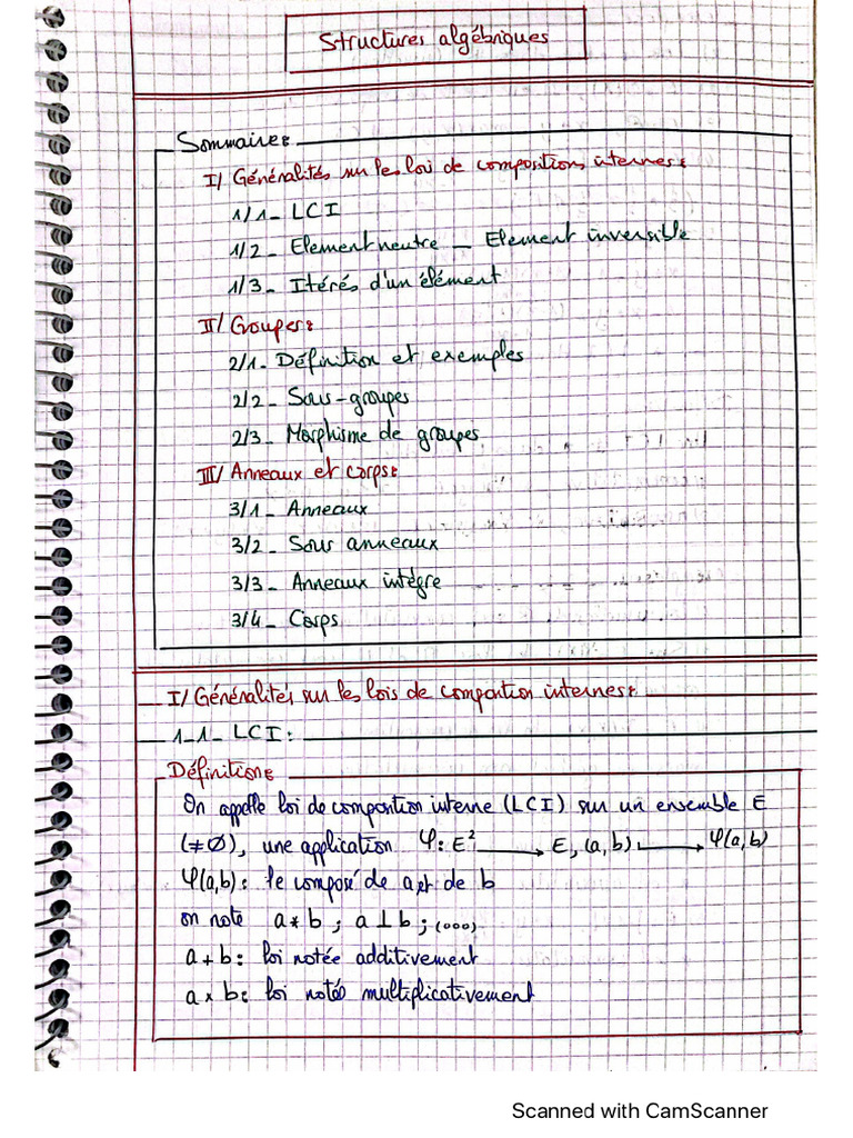 SUP - 15 - Structures Algébriques-1 | PDF