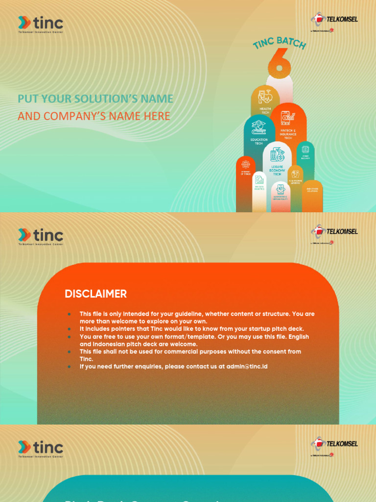 Tinc Batch 6 Pitch Deck Guidelines | PDF | Business Model | Business