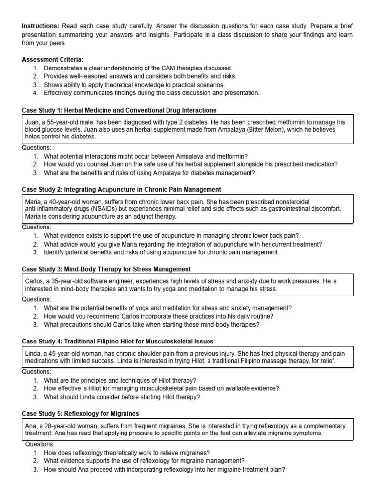 Cam - Case Studies | PDF | Pain Management | Reflexology