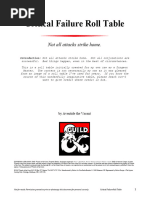 Critical Fail and Success Charts 5E | PDF | Fantasy Role Playing Games ...