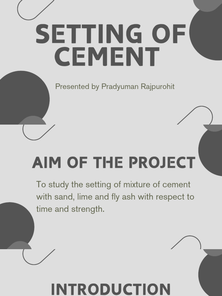 Setting of Cement Project Class 12 | PDF | Cement | Lime (Material)