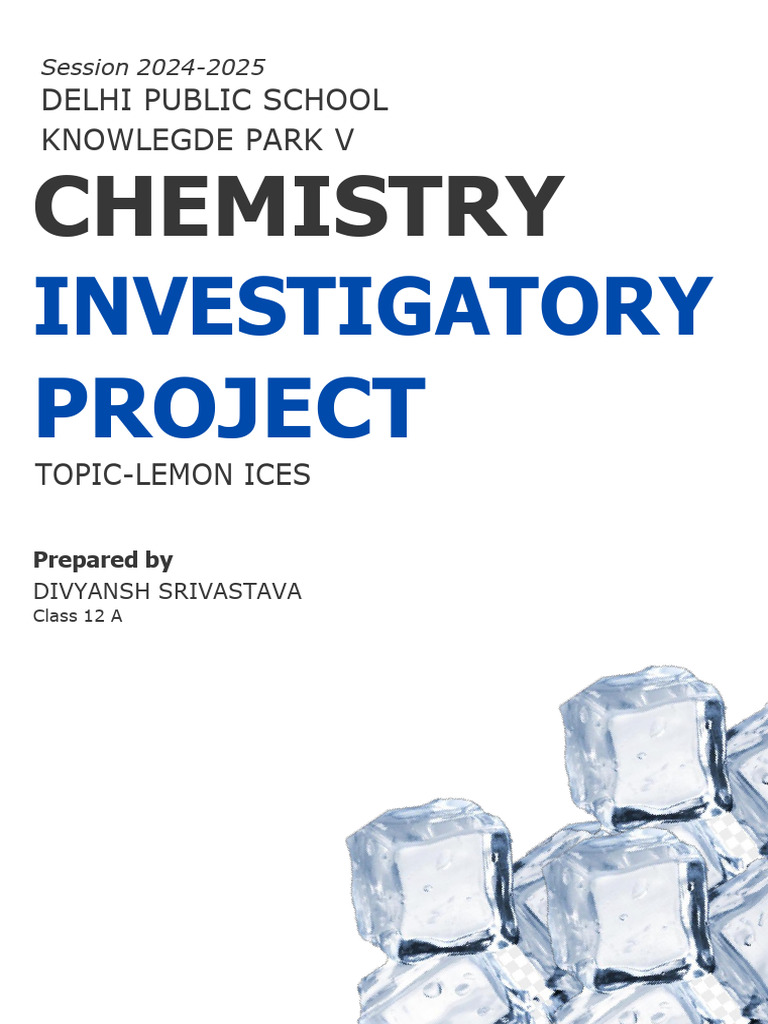Lemon Ice - Chem Project 12th | PDF | Ice | Lemon
