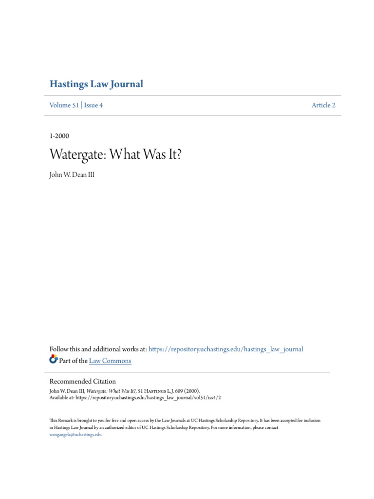 Watergate - What Was It | PDF | Watergate Scandal | United States Travel