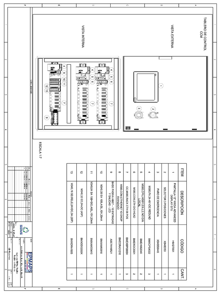 Diseño de Tableros Tablero Control CCM | PDF