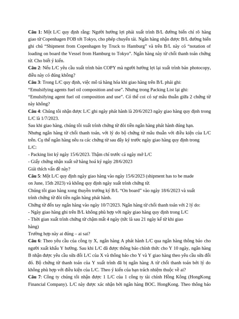 Bai Tap Bat Loi LC | PDF