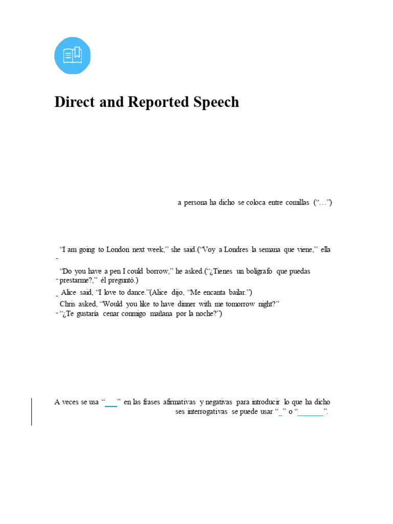 Lesson Reported Speech | PDF | Semantic Units | Language Mechanics