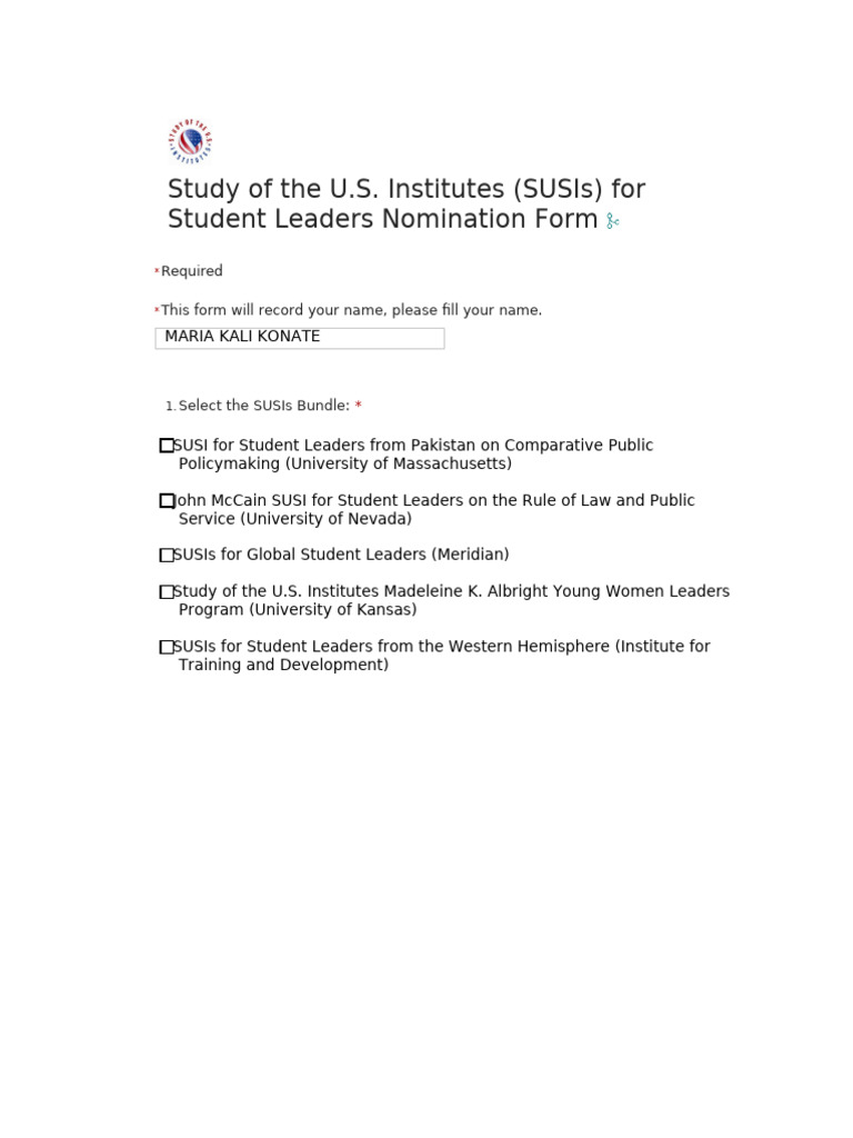 SUSI Women's Leadership Program 2025 | PDF | Disability