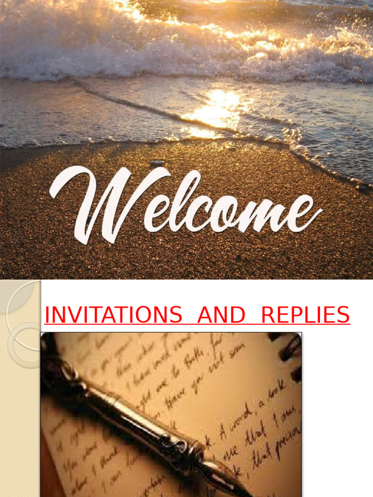 Invitation and Reply Formats Guide | PDF