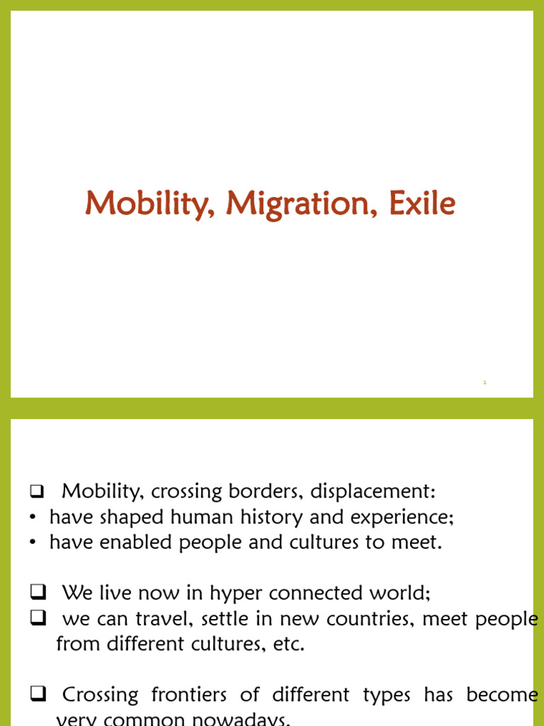 Mobility, Migration, Exile | PDF | Human Migration | Refugee
