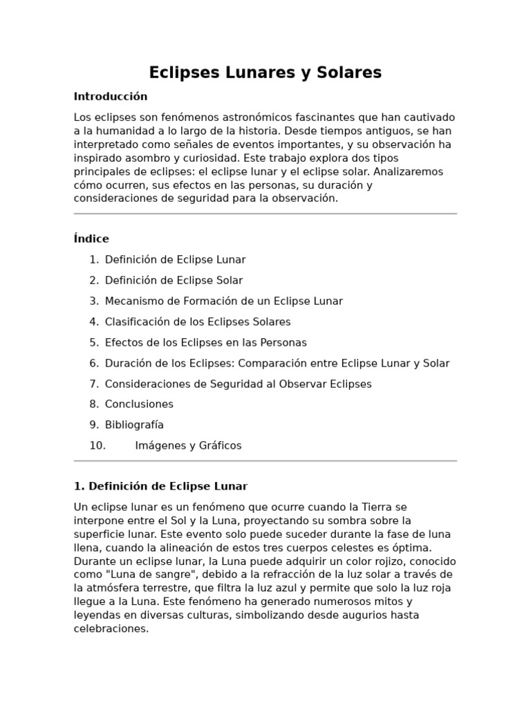 Eclipses Lunares y Solares: Guía Completa | PDF | Eclipse | Eclipse solar