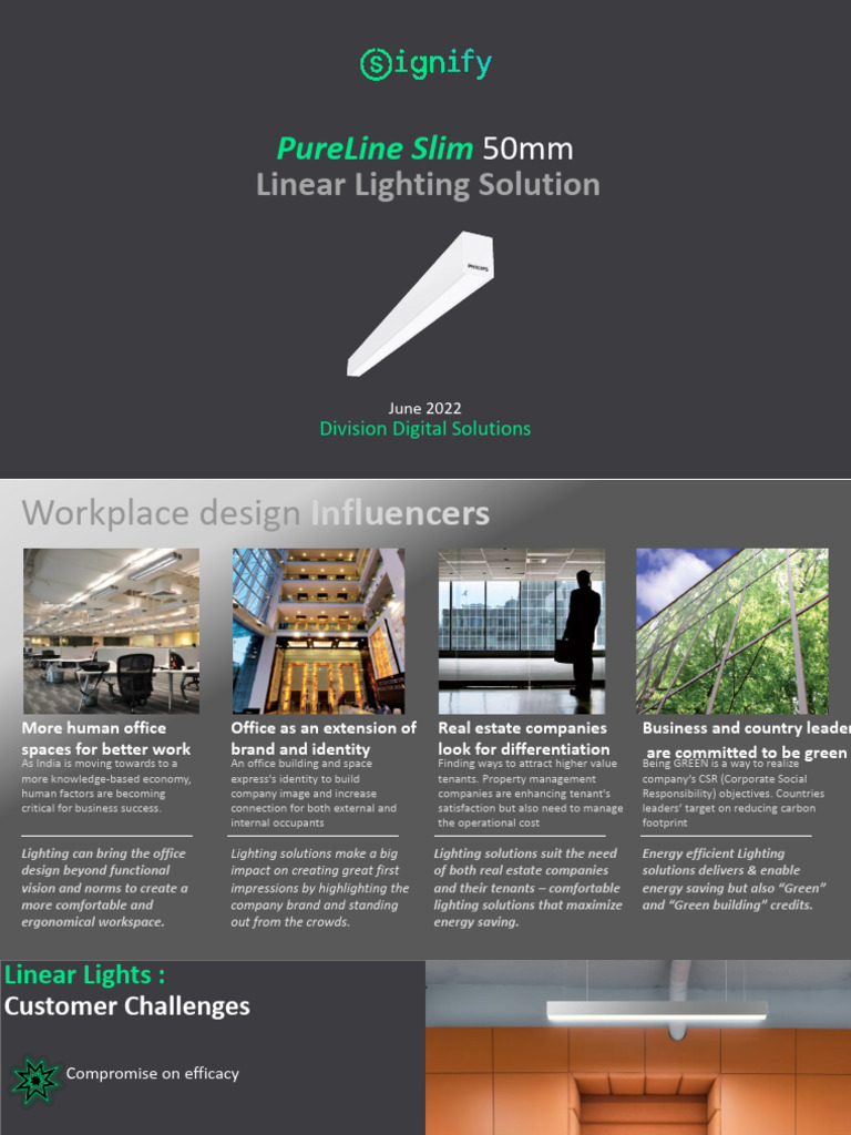 Philips Pureline Slim H Section | PDF | Lighting