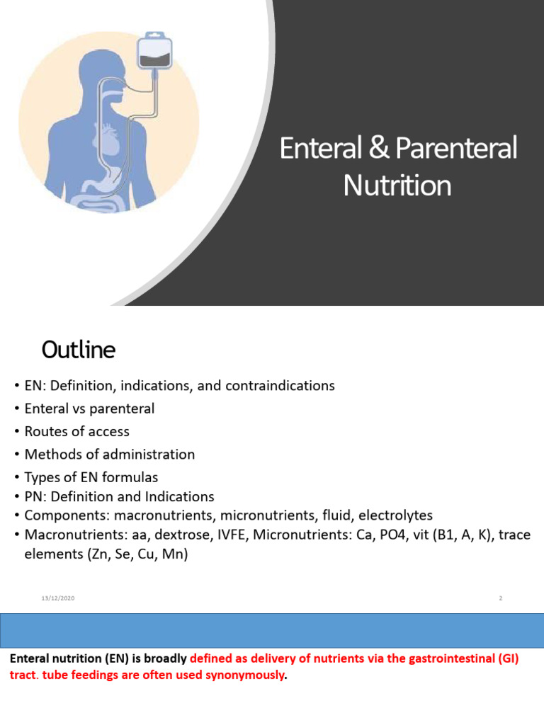 Enteral vs Parenteral Nutrition Guide | PDF | Dietary Fiber | Diet ...