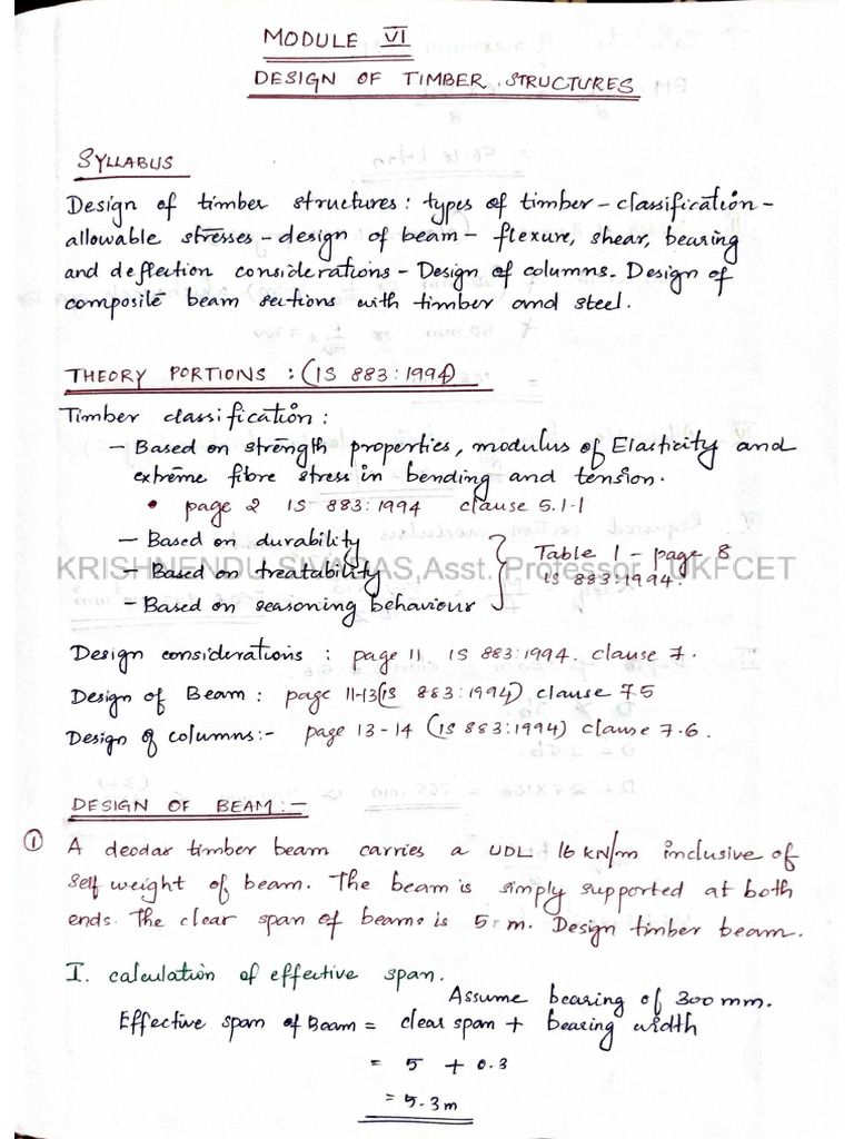 Module 6 Timber Design | PDF