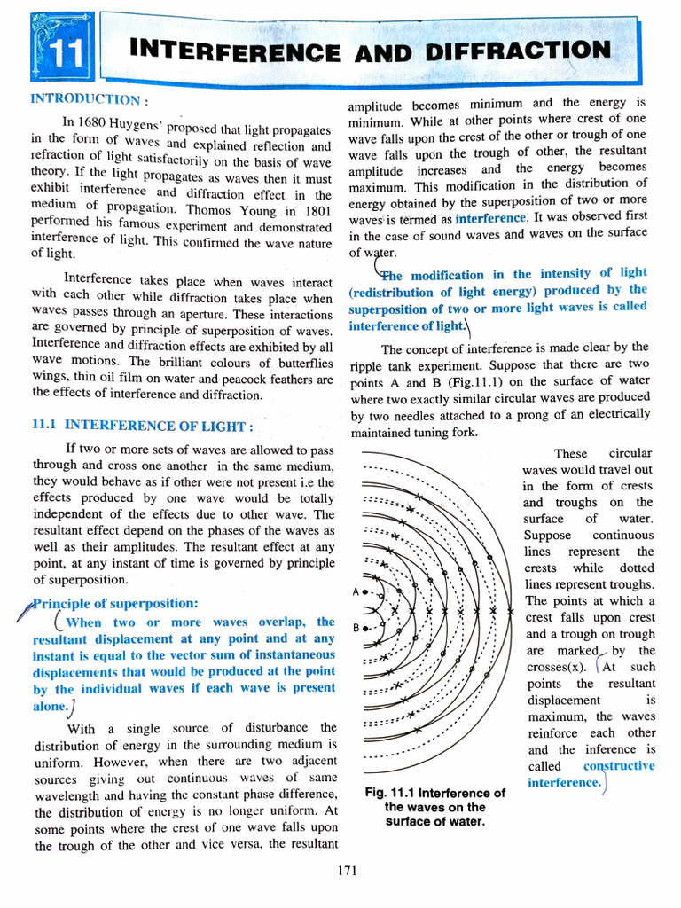 Interference and Diffraction Explained | PDF | Waves | Diffraction