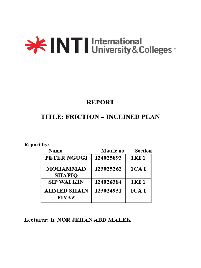 Experiment 2 Statics | PDF | Friction | Force