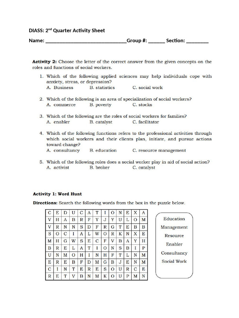 Diass Activity | PDF