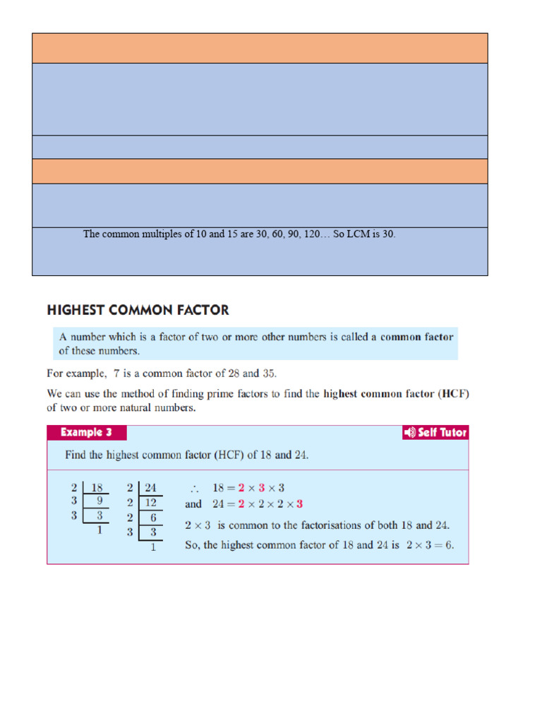HCF and LCM | PDF | Finance & Money Management