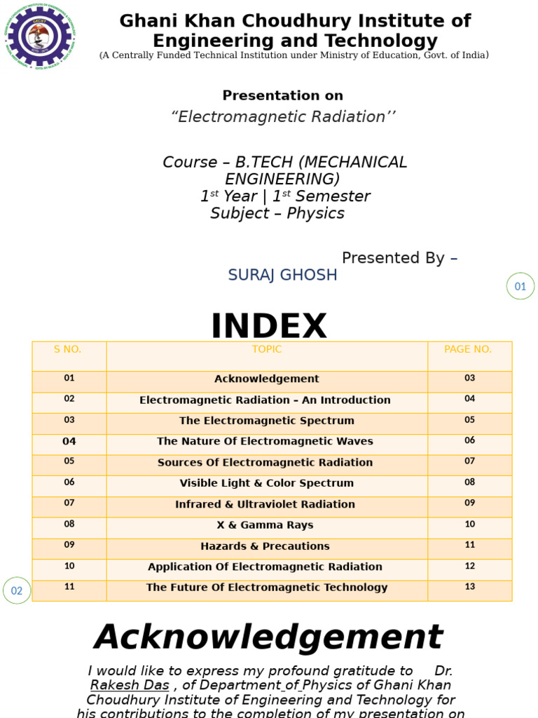 GKCIET Physics PPT CA 1 | PDF | Electromagnetic Radiation ...