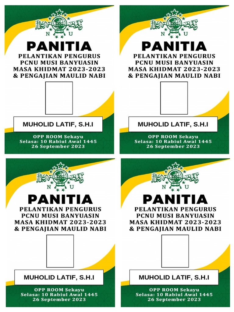 Id Card Panitia | PDF