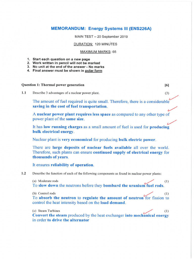 Main Test Memorandum | PDF