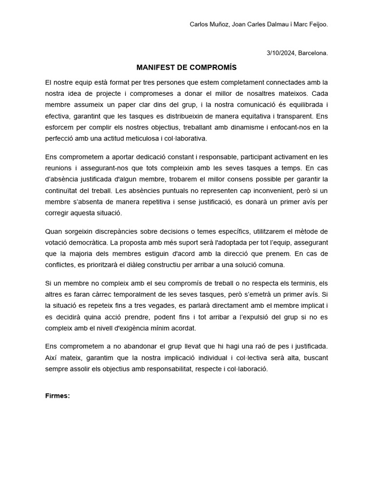 AA3 Compromis JCM | PDF