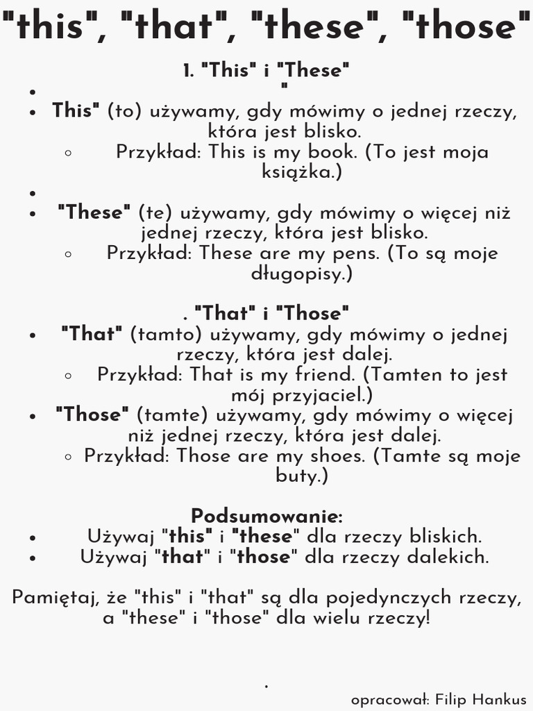 This, That, These, Those | PDF