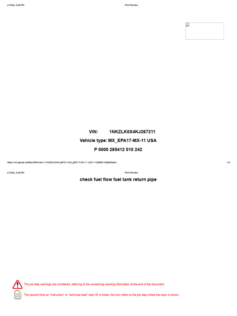 MX11 GHG17 Check Fuel Flow Tank Return Pipe | PDF | Pipe (Fluid Conveyance)