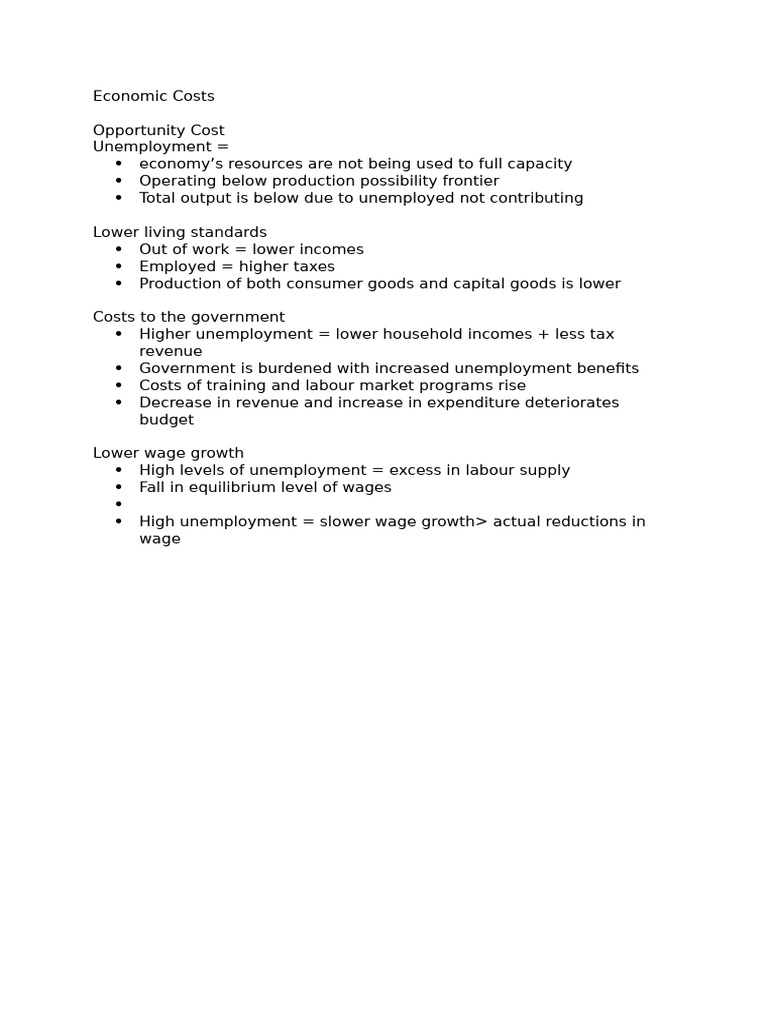 Economic Costs | PDF