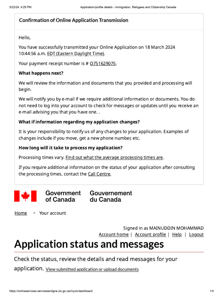 Immigration Application Status Update | PDF | Biometrics | Government ...